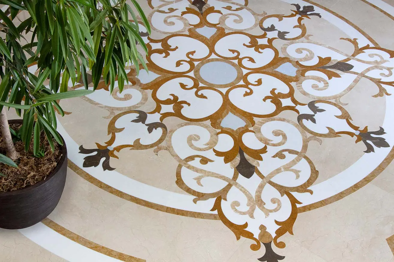 Custom Marble Floor Medallions | Aalto Marble Inlay