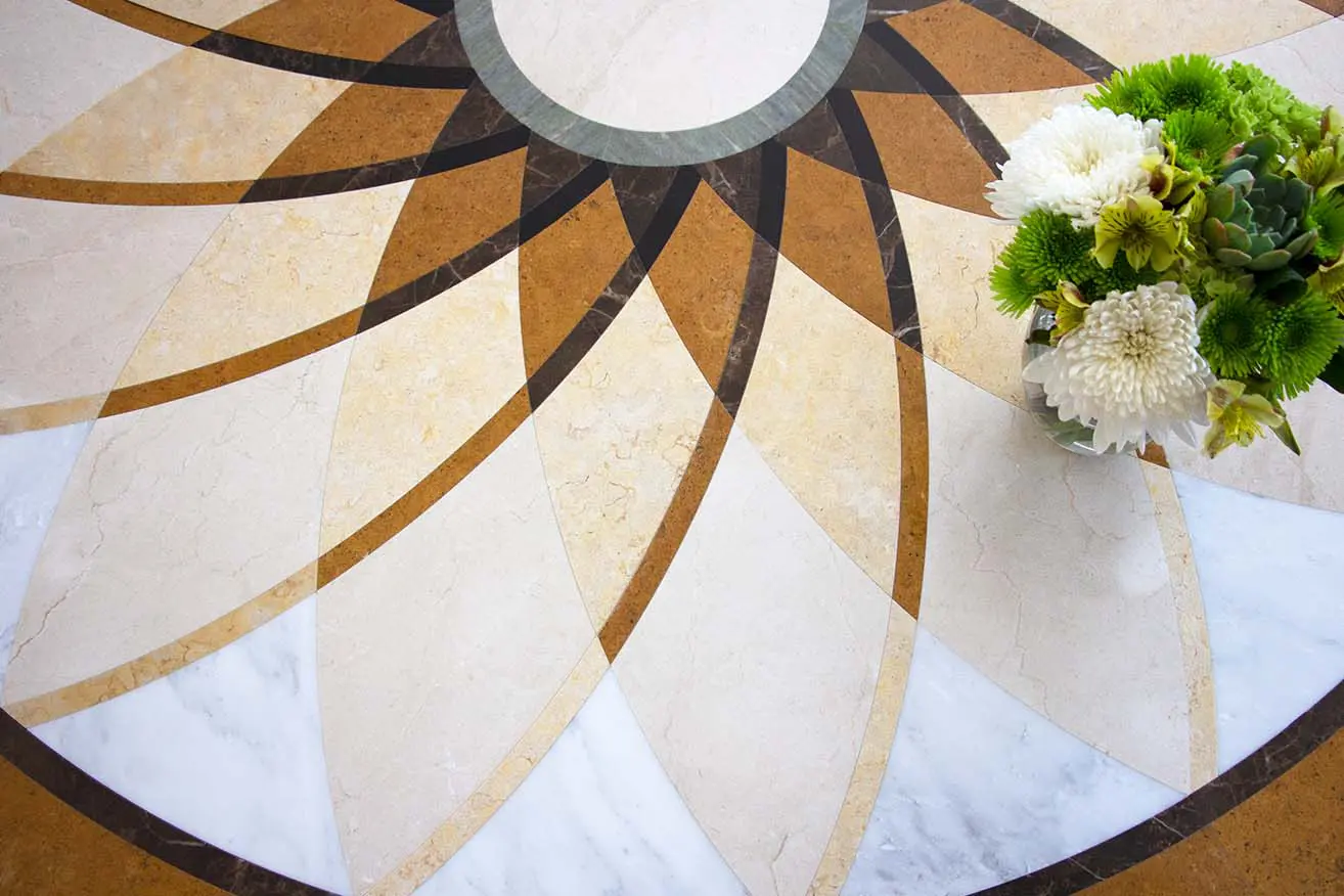 Custom Marble Floor Medallions | Aalto Marble Inlay